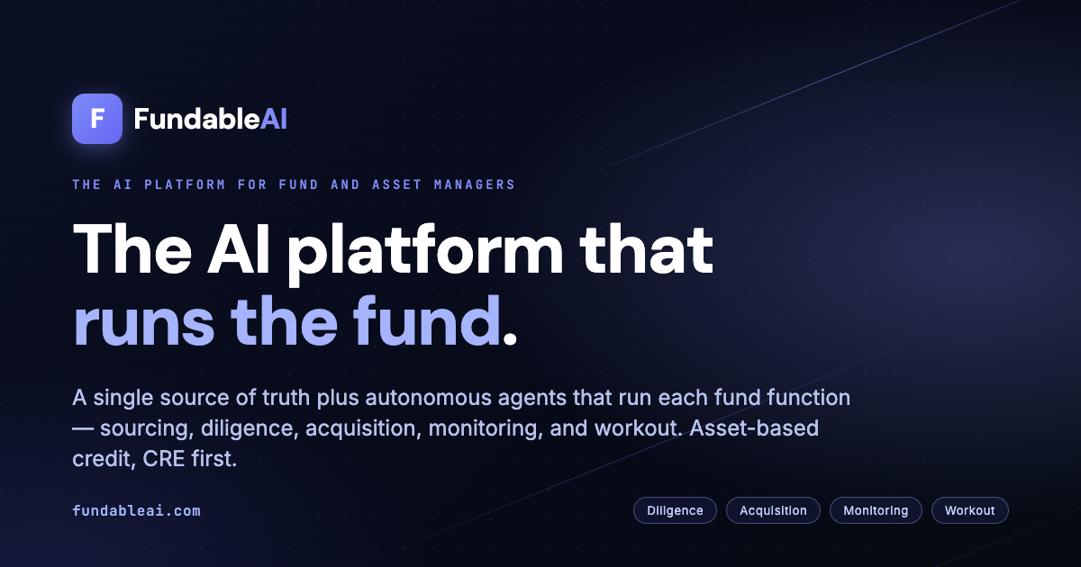 Fundable — the AI platform for fund and asset managers